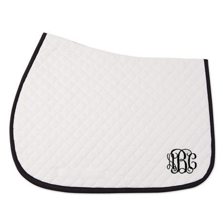 Monogram- Saddle Pad – Grand Impression Design Co.