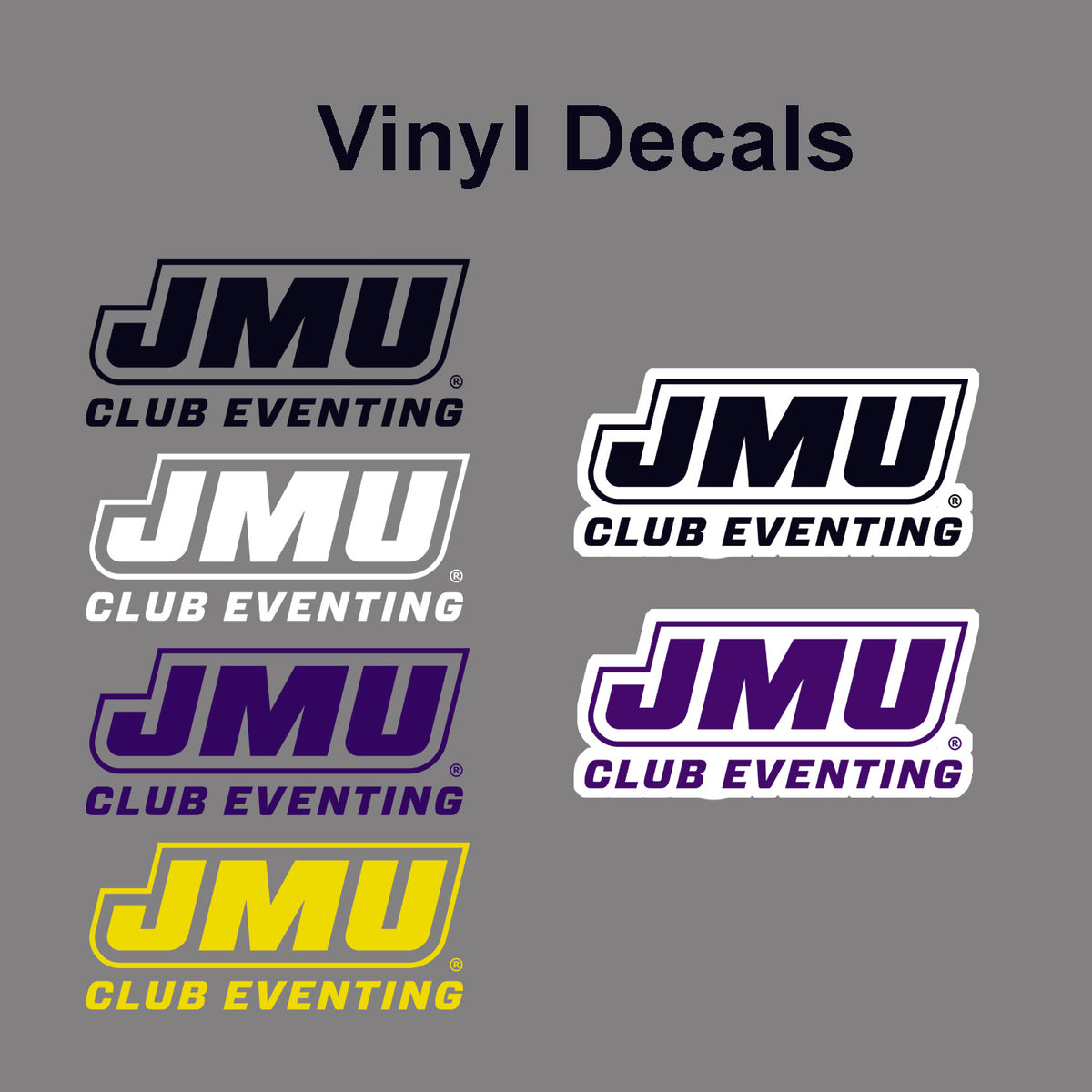 JMU Eventing- Vinyl Decal – Grand Impression Design Co.